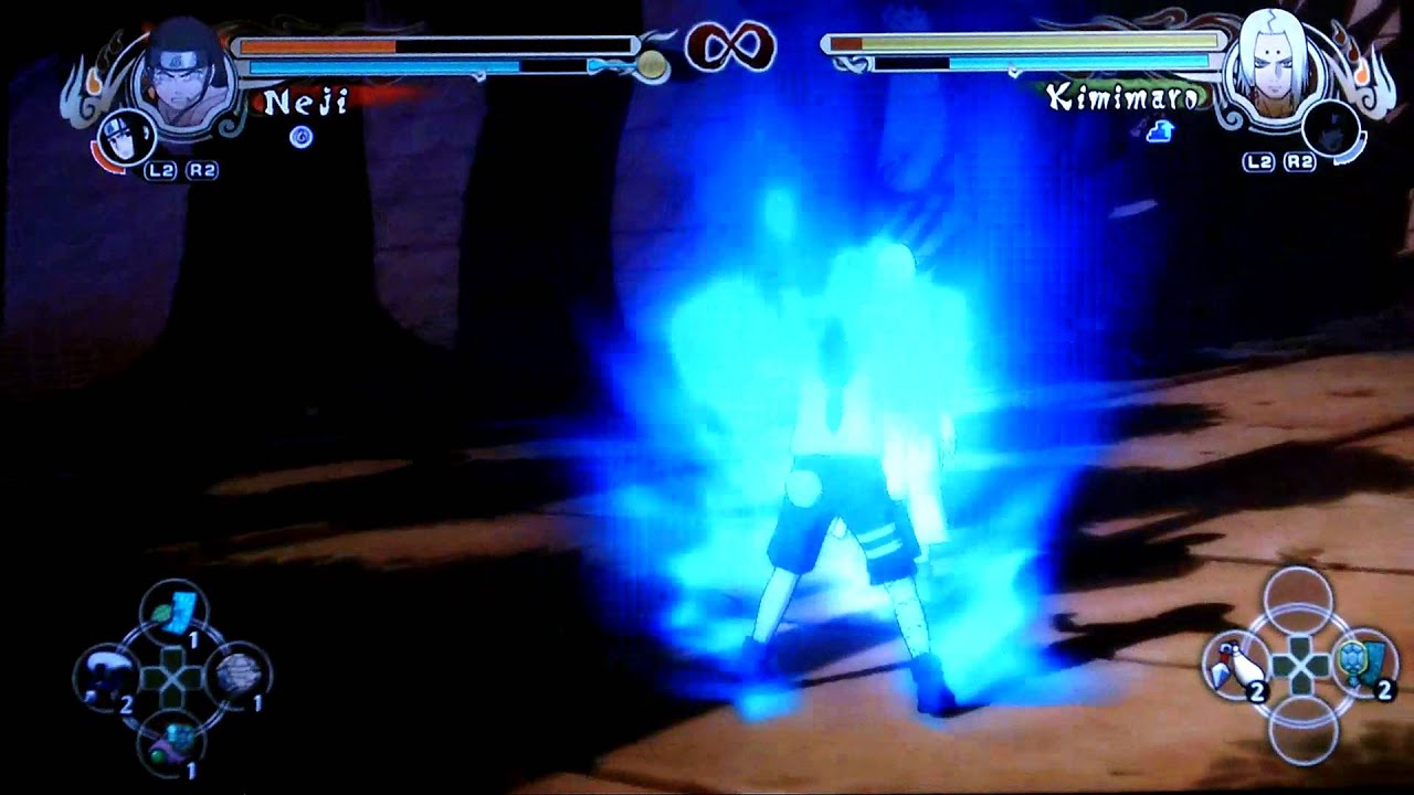 Naruto Ultimate Ninja storm Neji (8 Trigrams Palm Rotation) vs Kimimaro ...