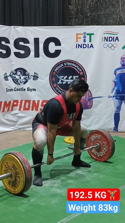 Deadlift 192.5 KG🏋️‍♂️No1 Lift🔥Sumo Lift Weight 83kg #shorts #bodybuilding #powerlifting #gym ...