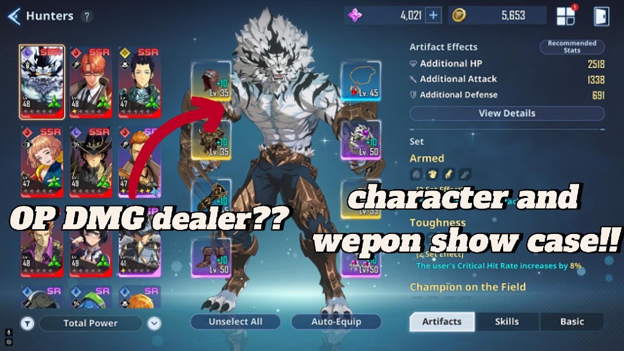 solo leveling beast show case with his gear and wep!!اقوي دارك دمج ديلر ...