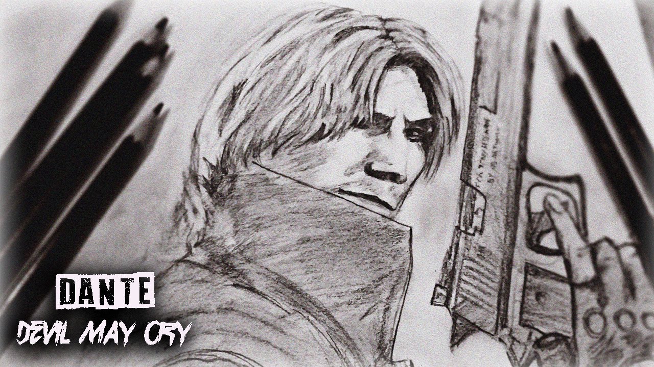 Pencil Drawing | Dante - Devil May Cry 5 - YouTube