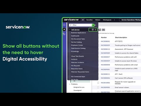 ServiceNow Accessibility Preferences for a Custom User Experience