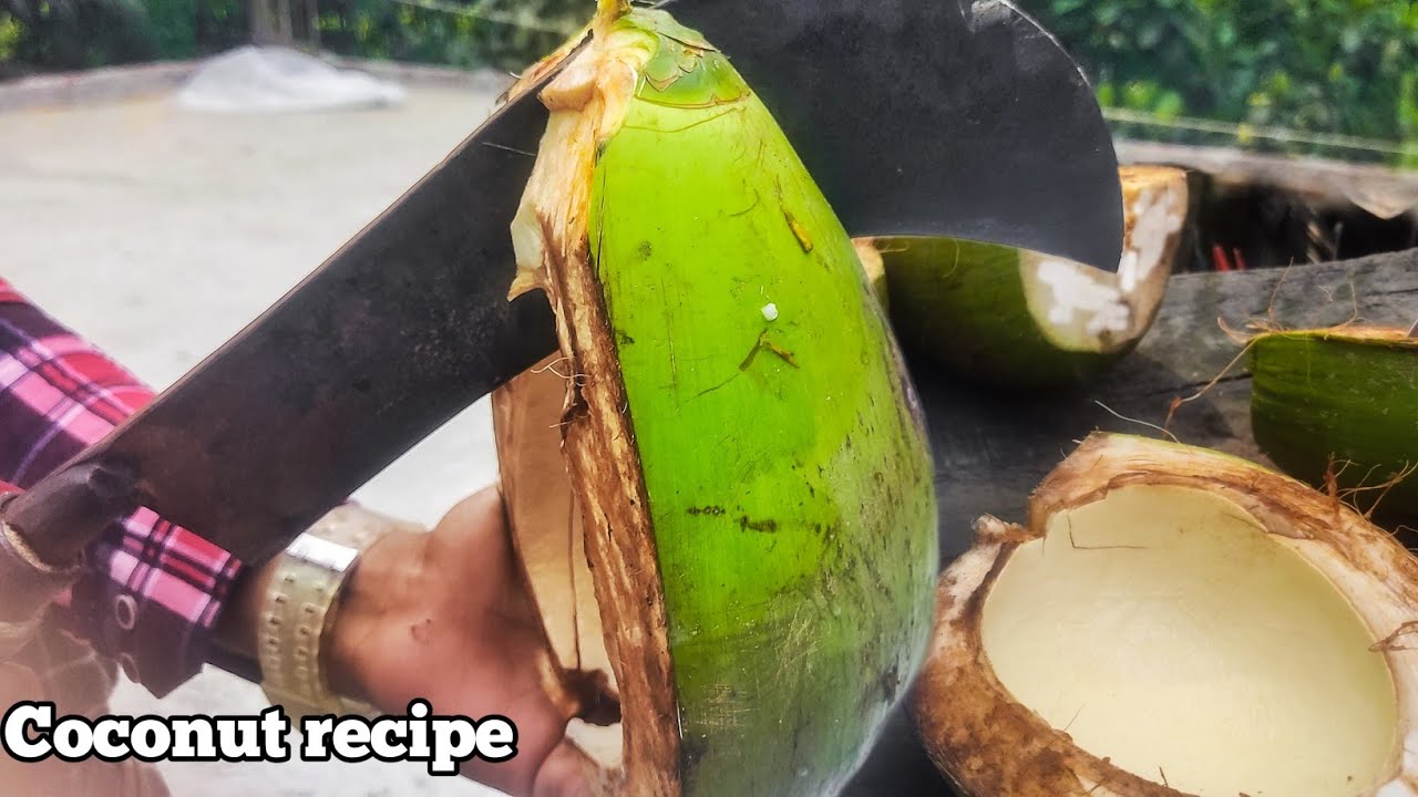 Beautiful recipe of raw coconut. Dab narikel er masala vorta - YouTube