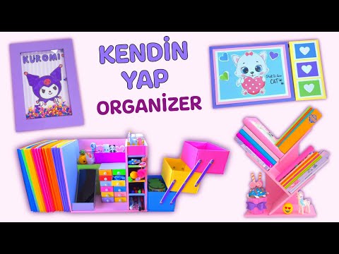 5 KENDİN YAP ORGANİZER FİKRİ – KARTON KUTUDAN EL YAPIMI ORGANİZER #organizer