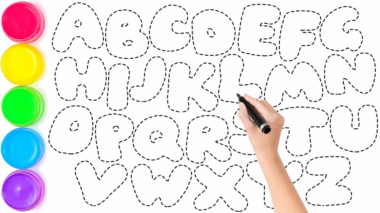 Let's Learn to Draw and Paint Alphabet A to Z for Kids // ABC for Kids ...