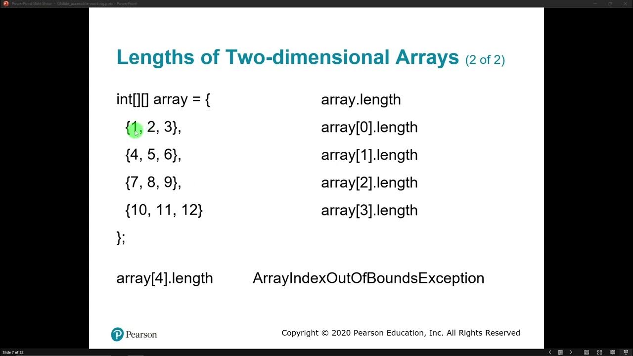 Java Two Dimensional Array Basics Youtube