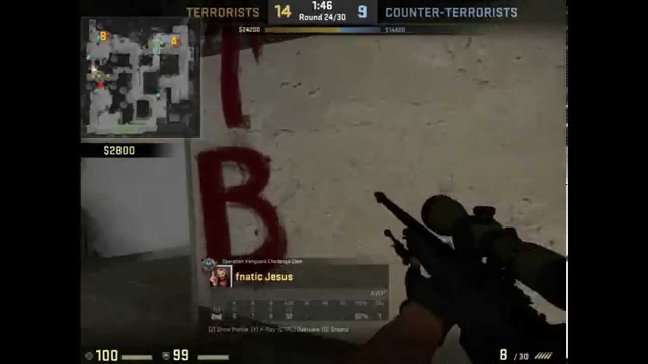 [iamJesus:CSGO] - Lucky headshot in smoke - d2 - YouTube