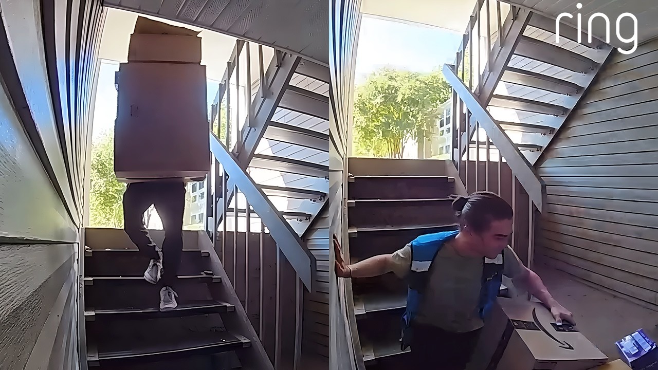 Funny Delivery Driver Moments Caught on Camera - YouTube