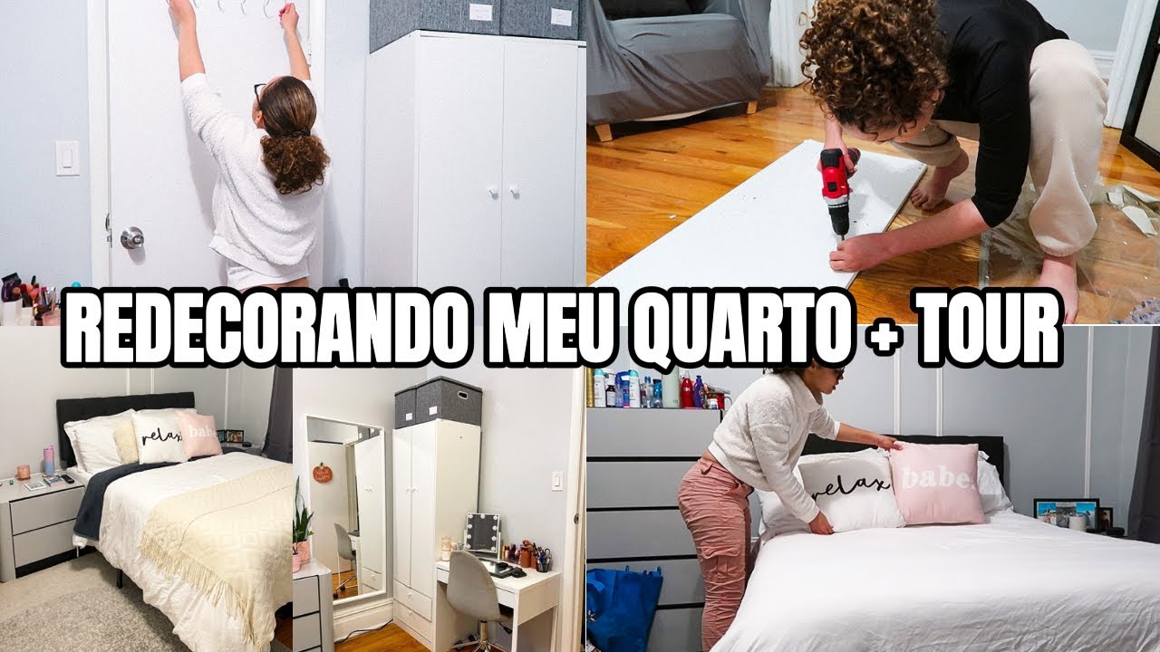 REFORMANDO MEU QUARTO + TOUR PELO MEU QUARTO ESTILO CLEAN - YouTube