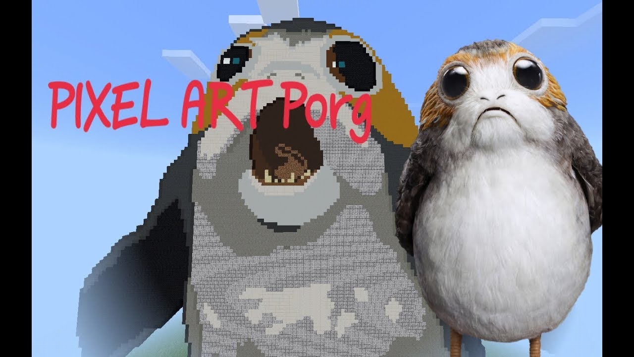PIXEL ART Porg - YouTube