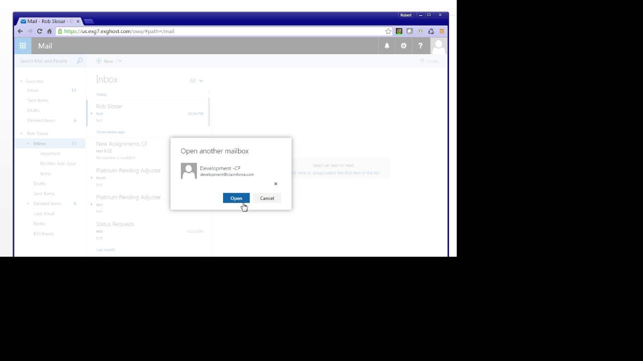 OWA and Shared Mailboxes - YouTube