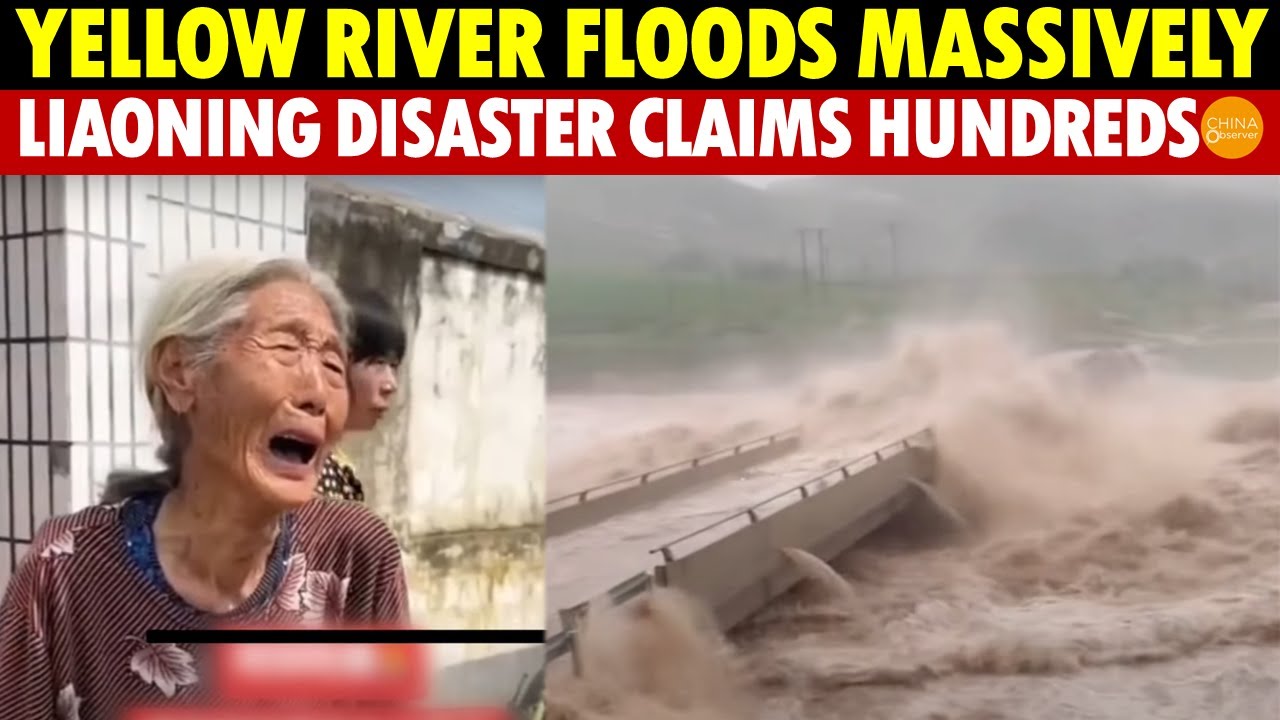 Massive Flooding in Yellow River, Waterfalls Overrun, Liaoning Disaster ...