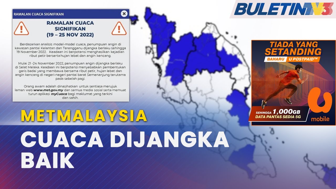 METMALAYSIA | Ramalan Cuaca Signifikan Dari 19-25 November - YouTube