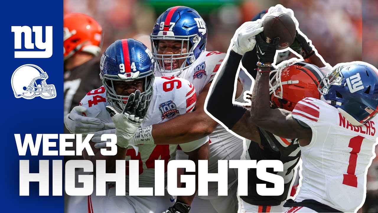 Game Highlights: Giants vs. Browns Week 3 | New York Giants - YouTube