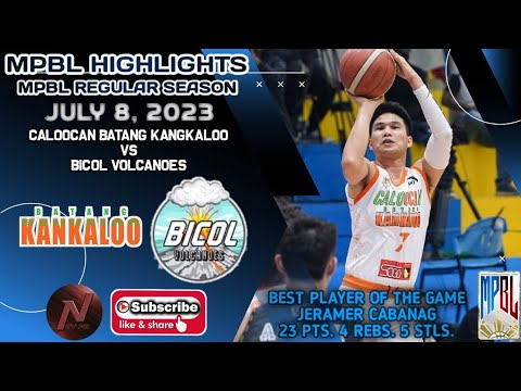 MPBL HIGHLIGHTS: CALOOCAN BATANG KANKALOO VS BICOL (JULY 8, 2023) - YouTube