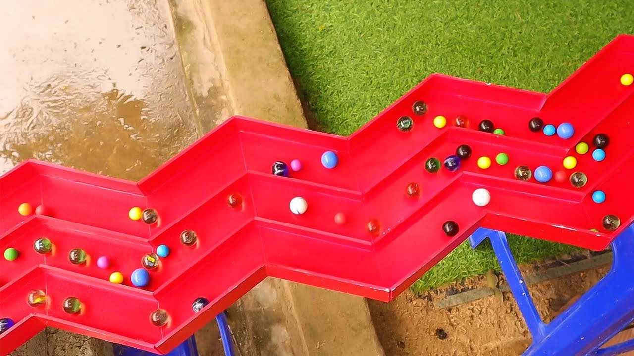 Marble Run ☆ Exciting Plastic Slope Challenges for Endless Fun - YouTube