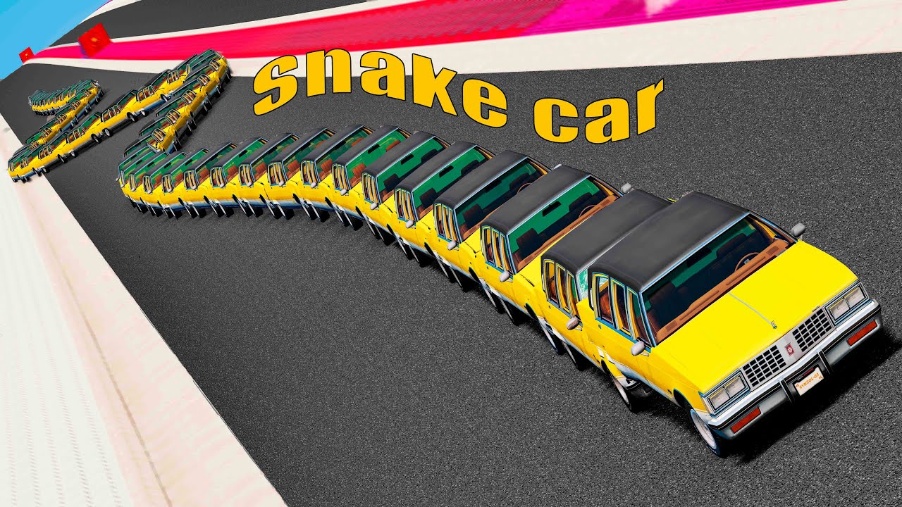 Car Snake Train Accidents - Beamng drive - YouTube