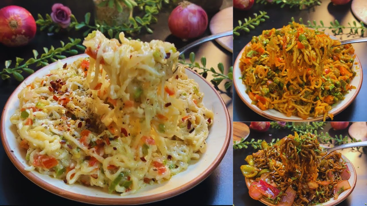 3 Best Maggi Ki Recipe | Maggi Recipe | Types Of Maggi recipe | Masala Maggi Recipe | Easy Maggi ...