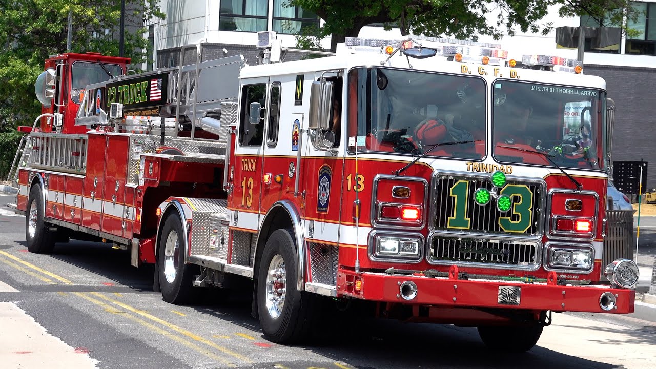 DCFD Truck 13 Responding - YouTube