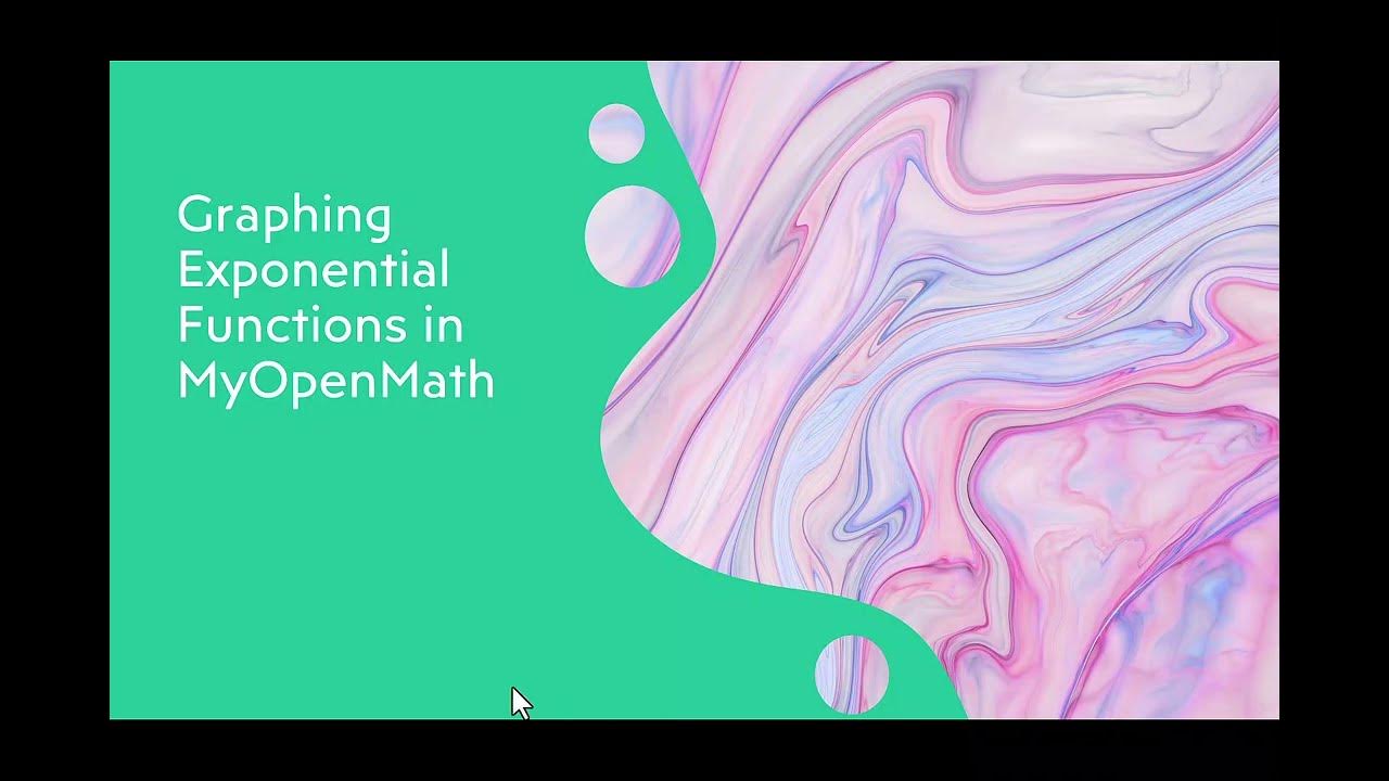 Graphing Exponential Functions in MyOpenMath - YouTube