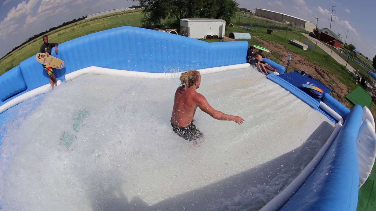 FlowRider Mobile Inflatable at Amarillo Waterpark - YouTube