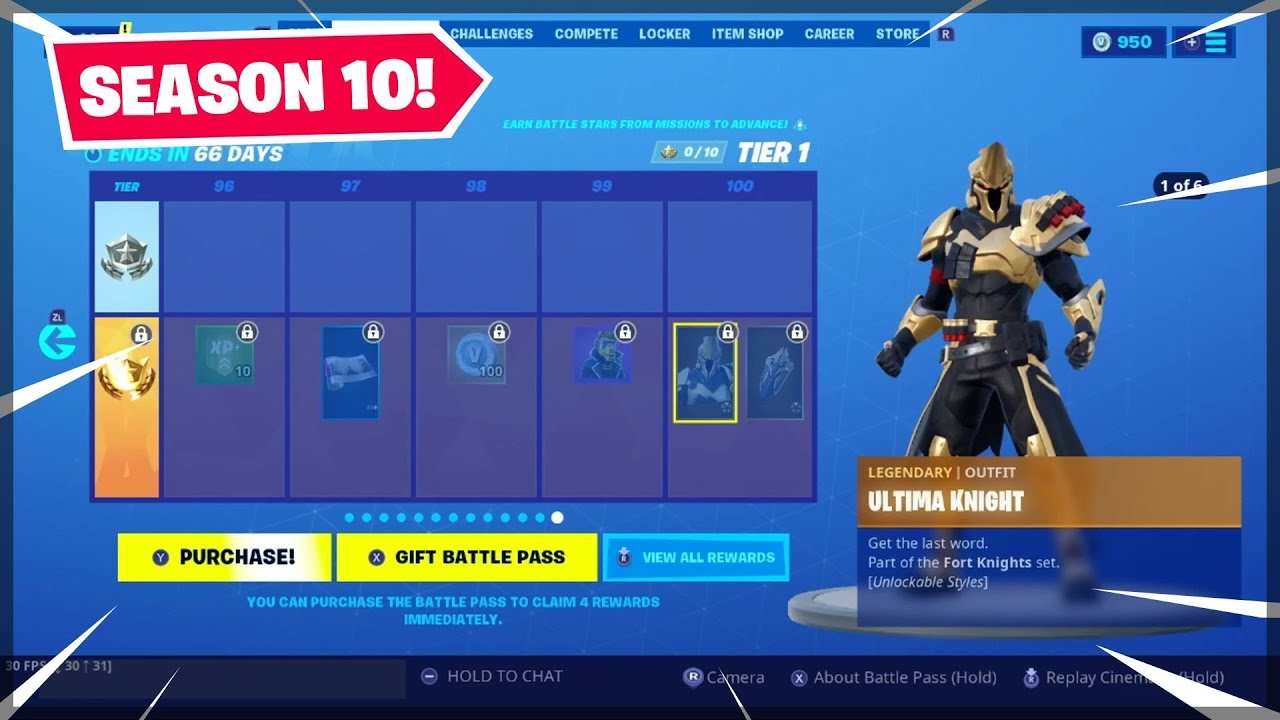 *NEW* Fortnite Season 10 - Battle Pass Overview - YouTube