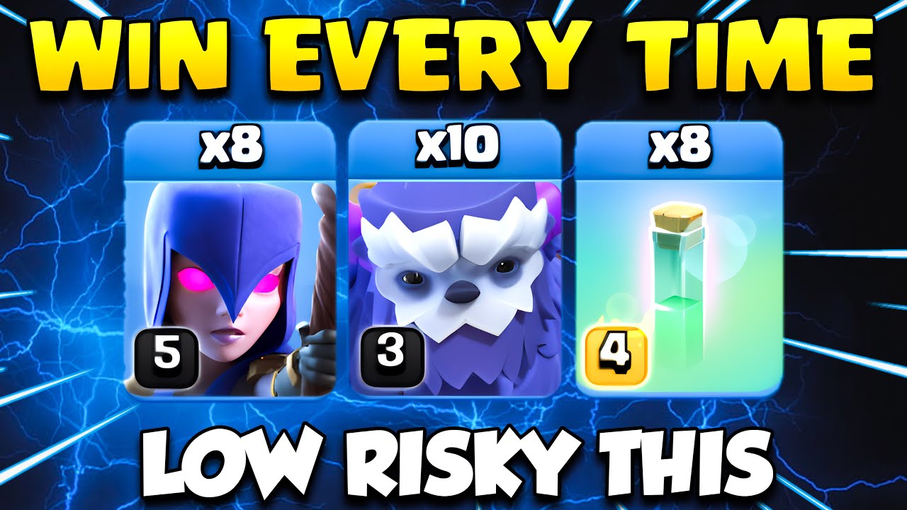 LOW RISKY THIS | TH13 YETI WITCH + INVISIBILITY SPELL Attack Strategy ...