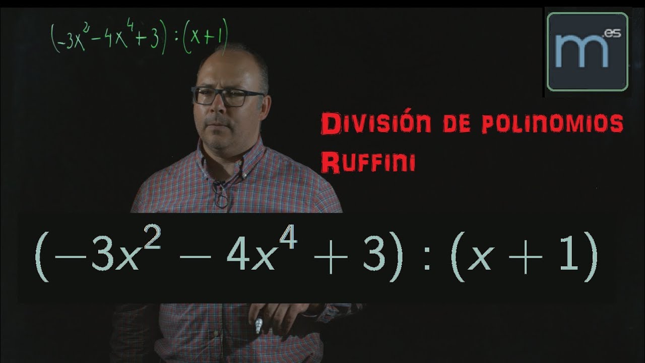 Regla de Ruffini, división de polinomios, Matemáticas ESO, Secundaria ...