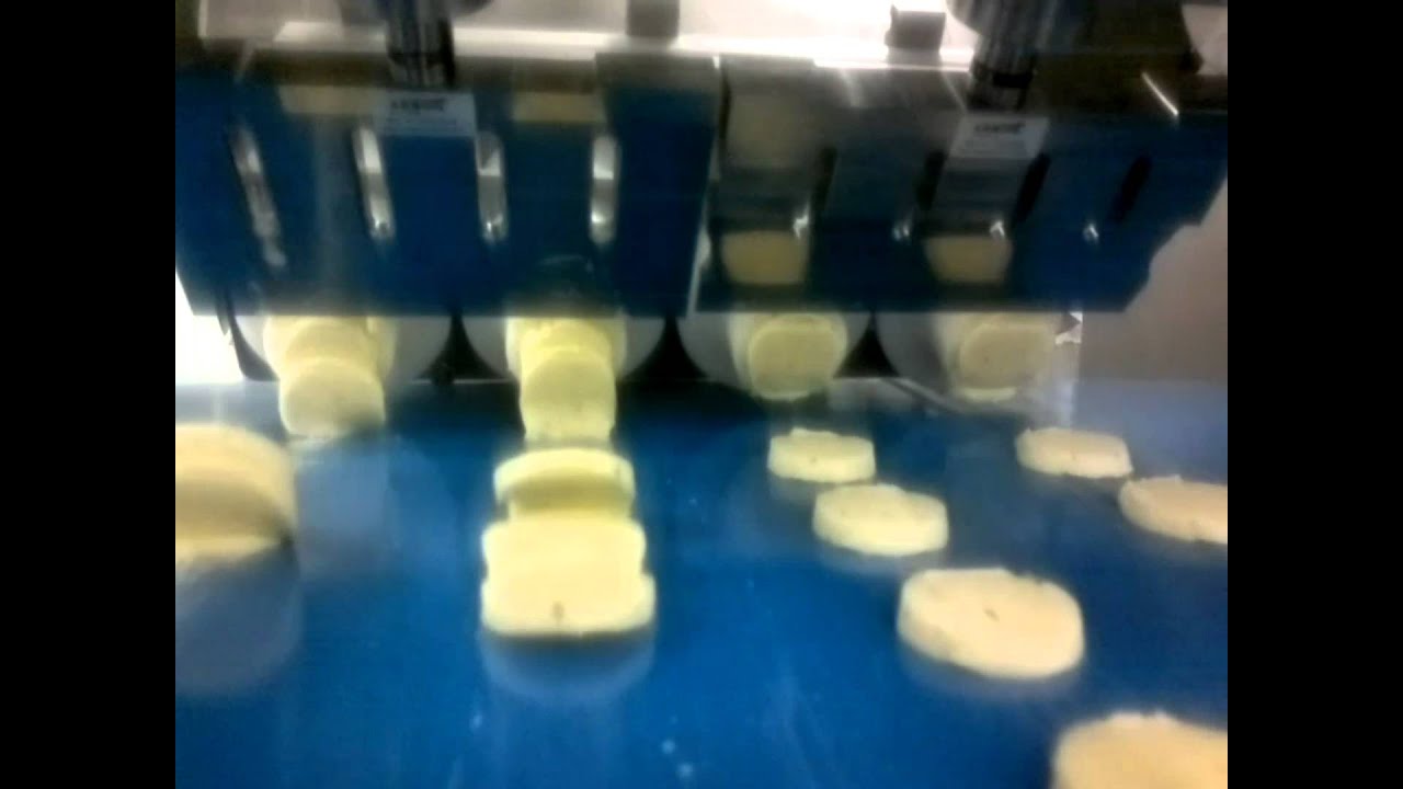 Small butter portions production - YouTube