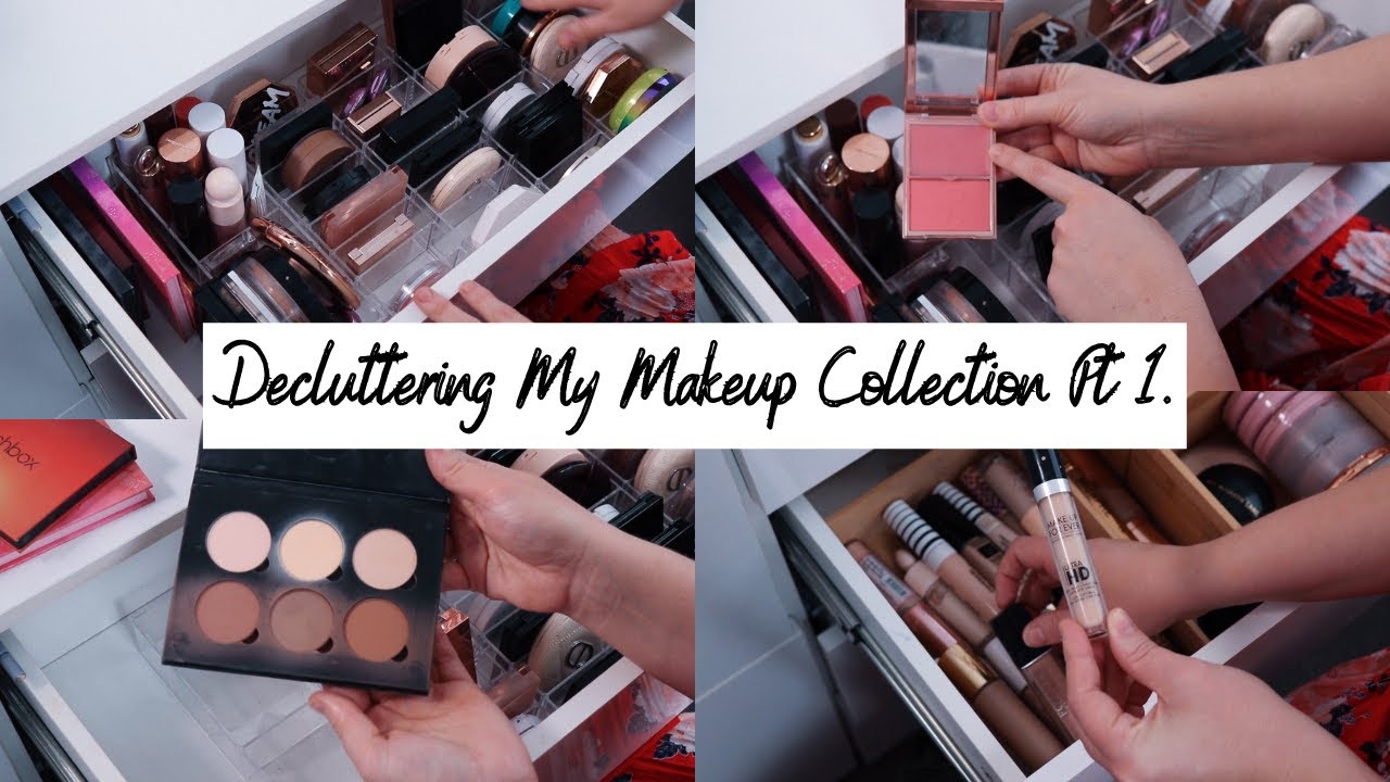 Decluttering My Makeup Collection 2021 Pt 1 - YouTube