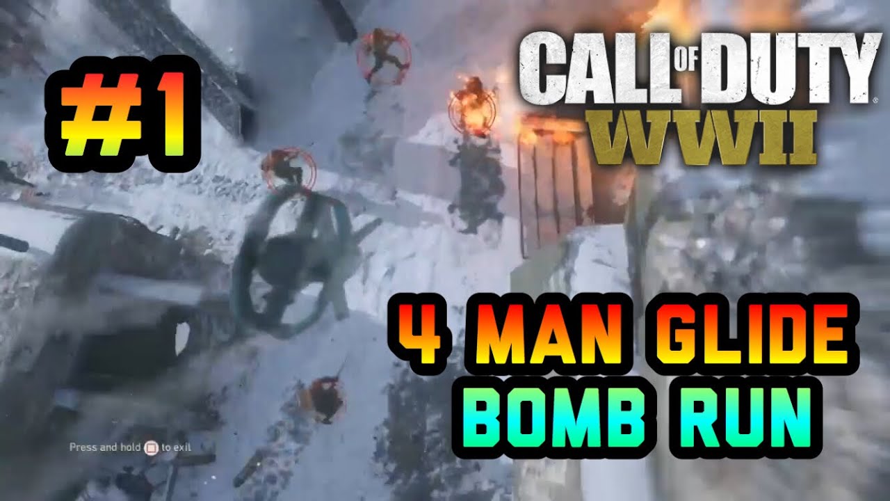 4 MAN GlLIDE BOMB RUN - Call Of Duty WW2 Private Beta Gameplay -(COD ...