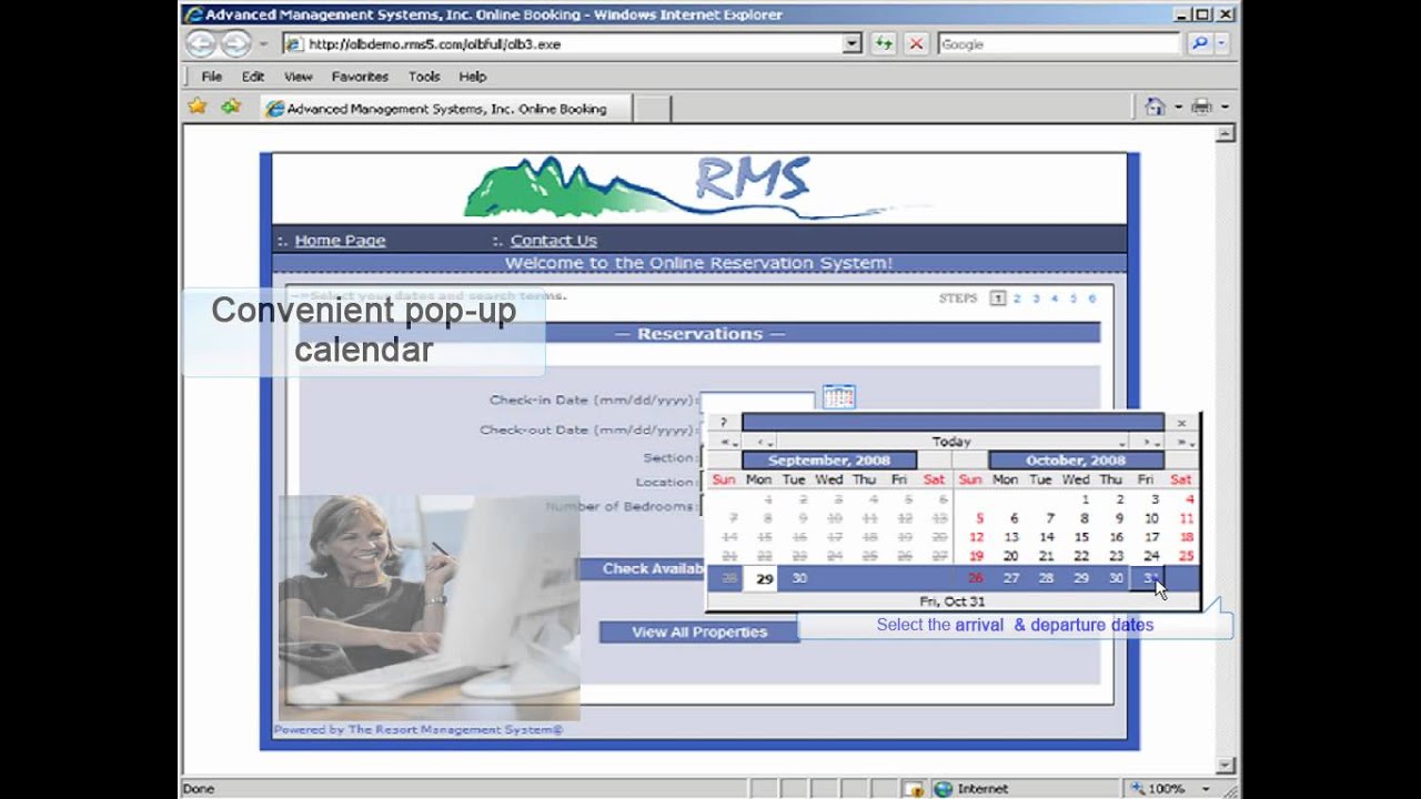 RMS Online Booking Demo - YouTube