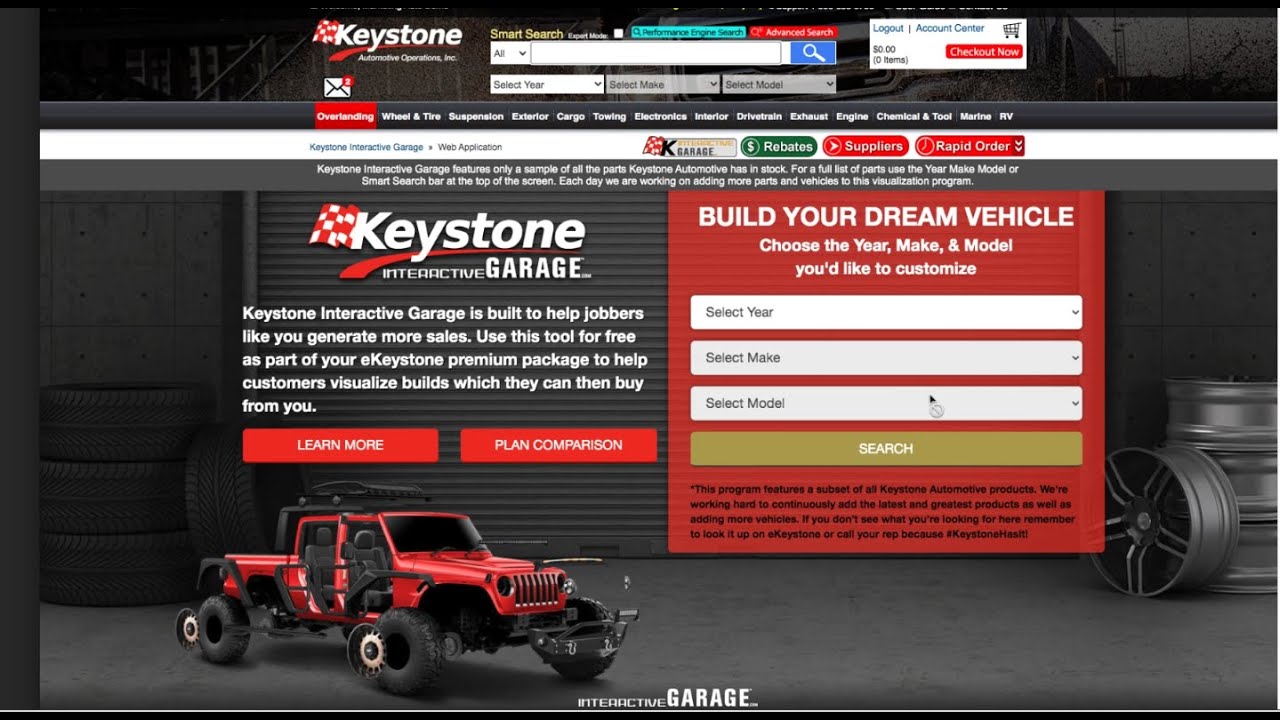 New Keystone Premium Account - Interactive Garage Demo & Program ...