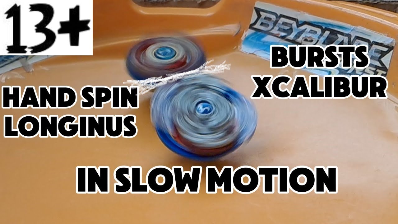 Hand Spin Nightmare Longinus Vs Sieg Xcalibur | Beyblade Burst In Slow ...
