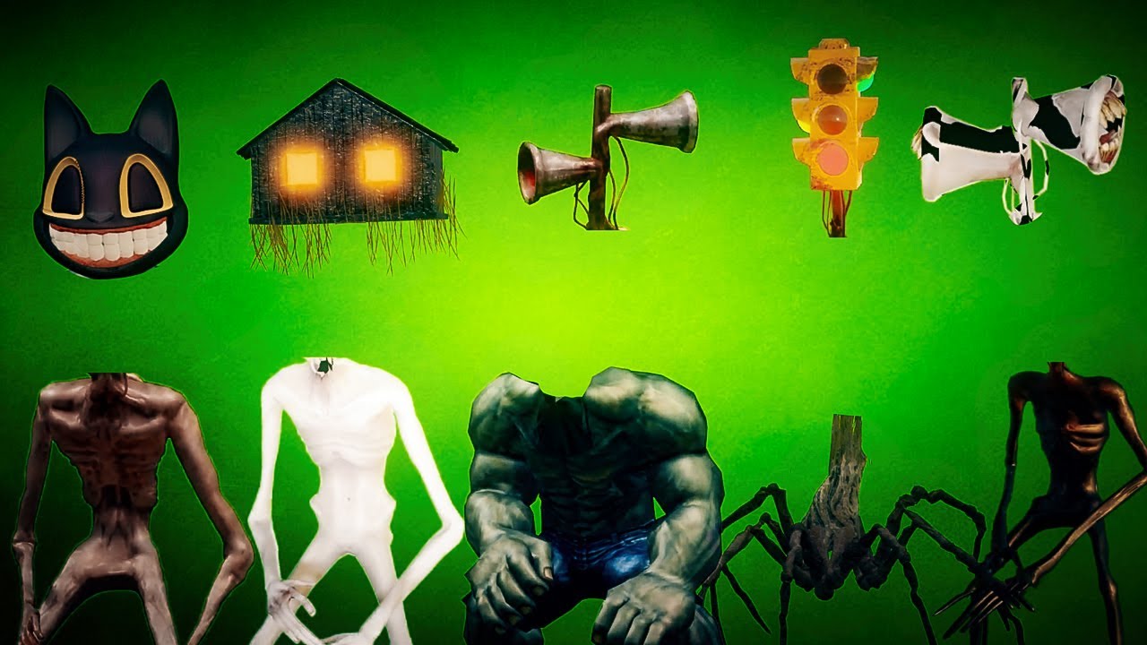 WRONG HEADS 5 SIREN HEAD, SIREN TRAFFIC LIGHT HEAD, SCP 096, CARTOON ...