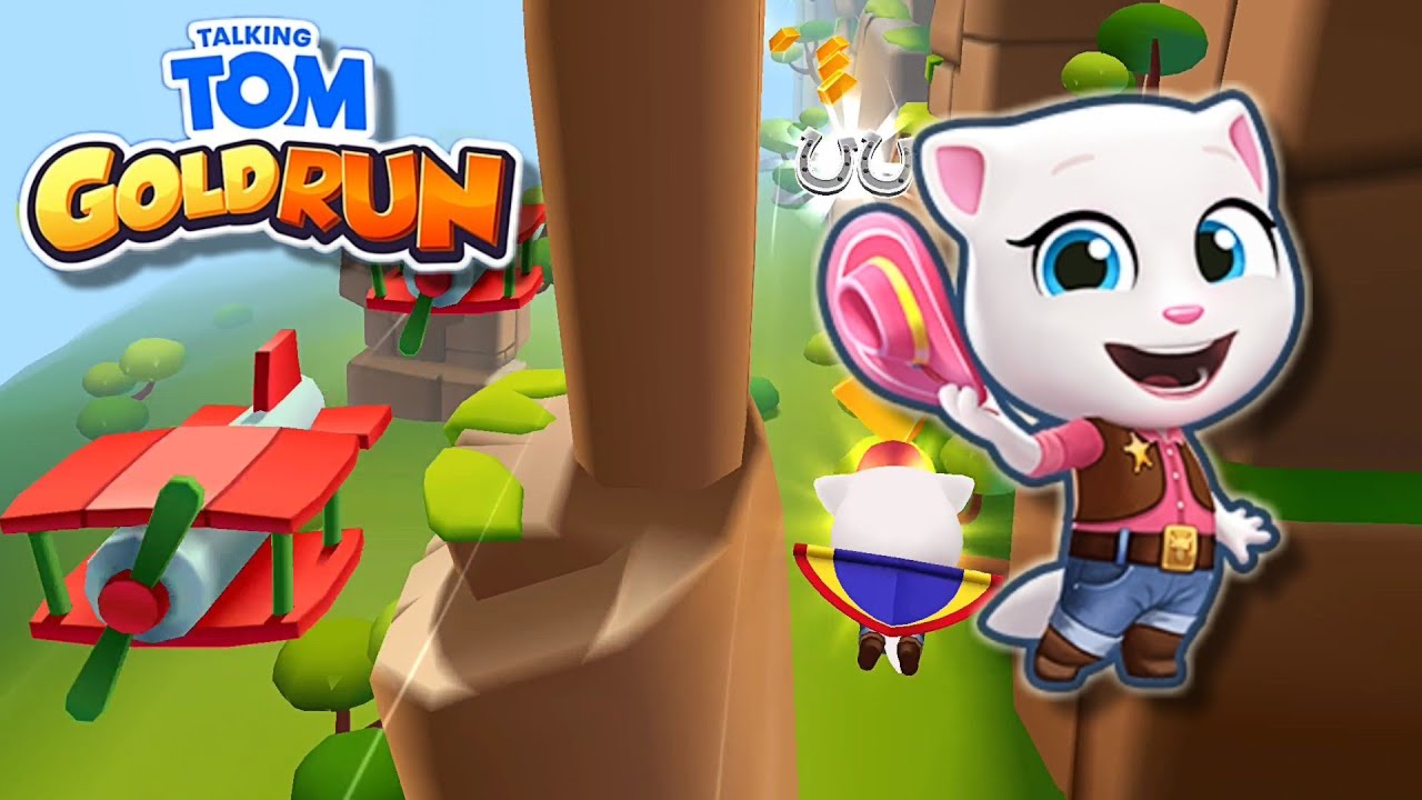 Talking Tom Gold Run Cowboy Angela Wild West Event in Skate World - YouTube