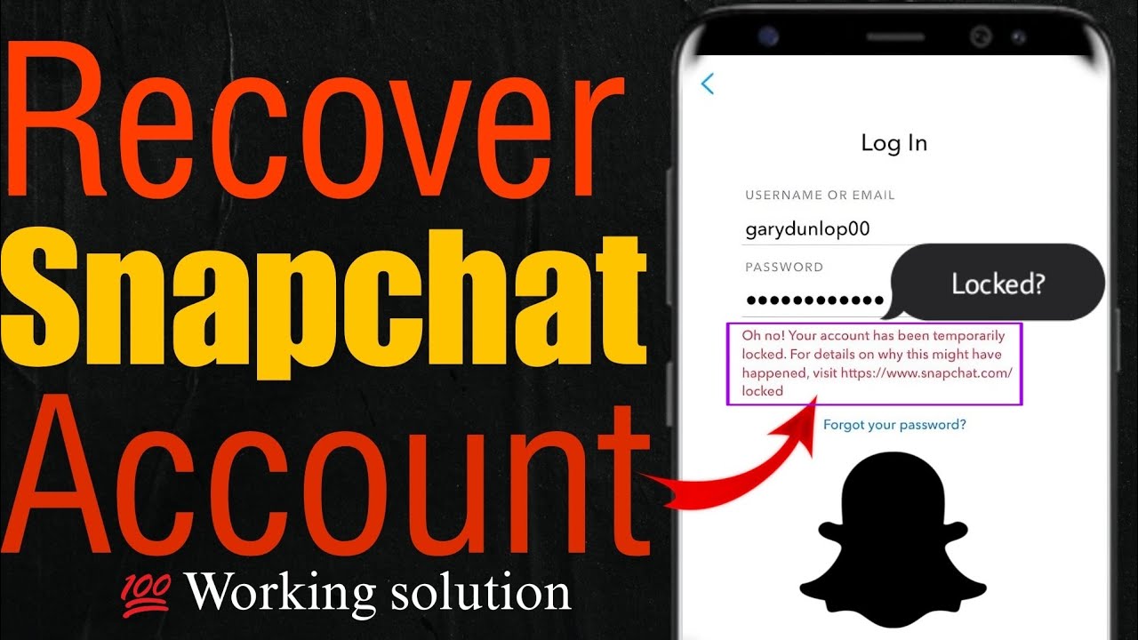 How to Unlock your locked Snapchat account || How to recover Snapchat ...