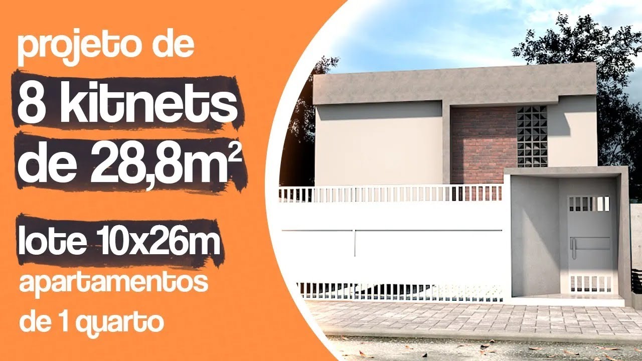 PROJETO 8 KITNETS APARTAMENTOS DE 1 QUARTO MINICASAS - YouTube