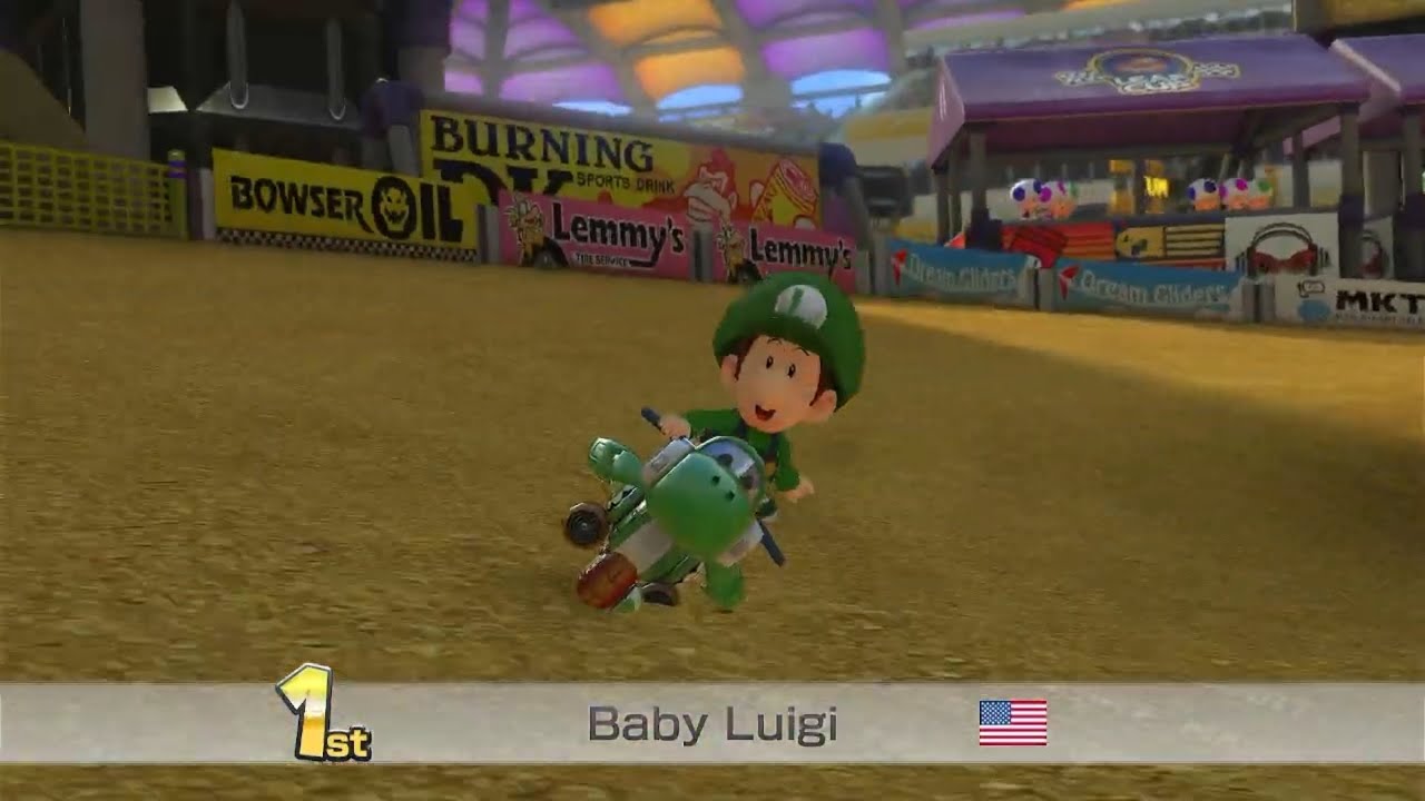 Mario Kart 8 Deluxe | Baby Luigi | Bikes Only vs Race | Stadium Tracks ...