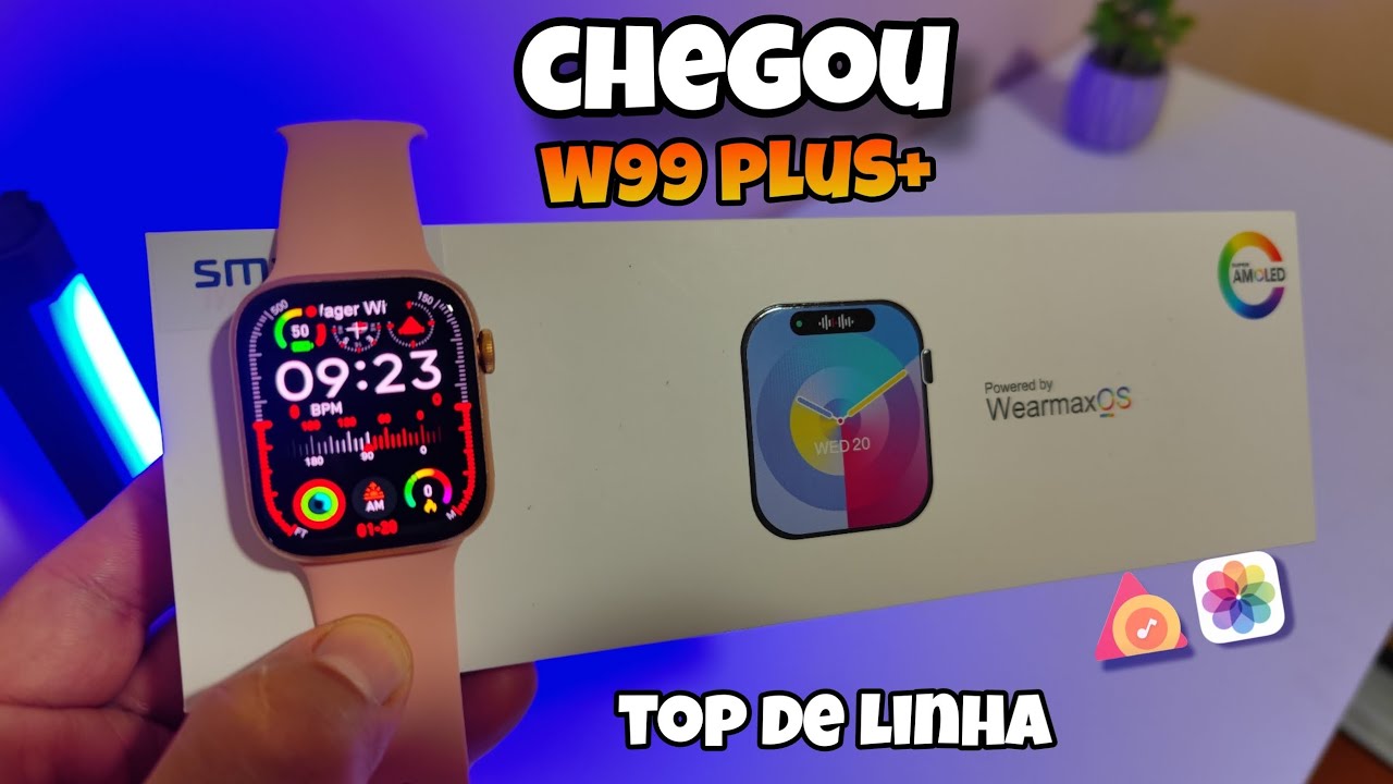 CHEGOU o W99 PLUS o MELHOR SMARTWATCH DO MOMENTO SUPER COMPLETO - YouTube