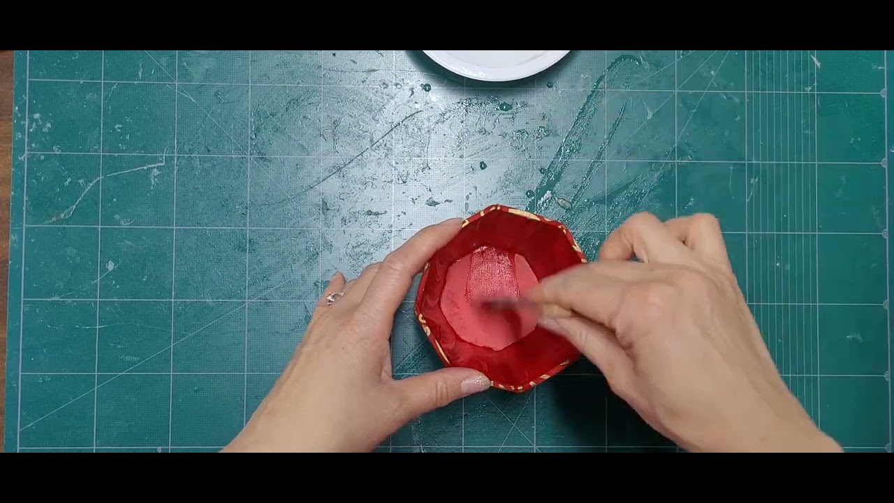한지이야기 한지공예 kit 팔각꽃필통만들기(중) D.I.Y Korean paper craft - YouTube