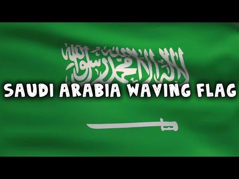 🇸🇦 Saudi Arabia Country Flag Animation | Full HD | 10 Hours