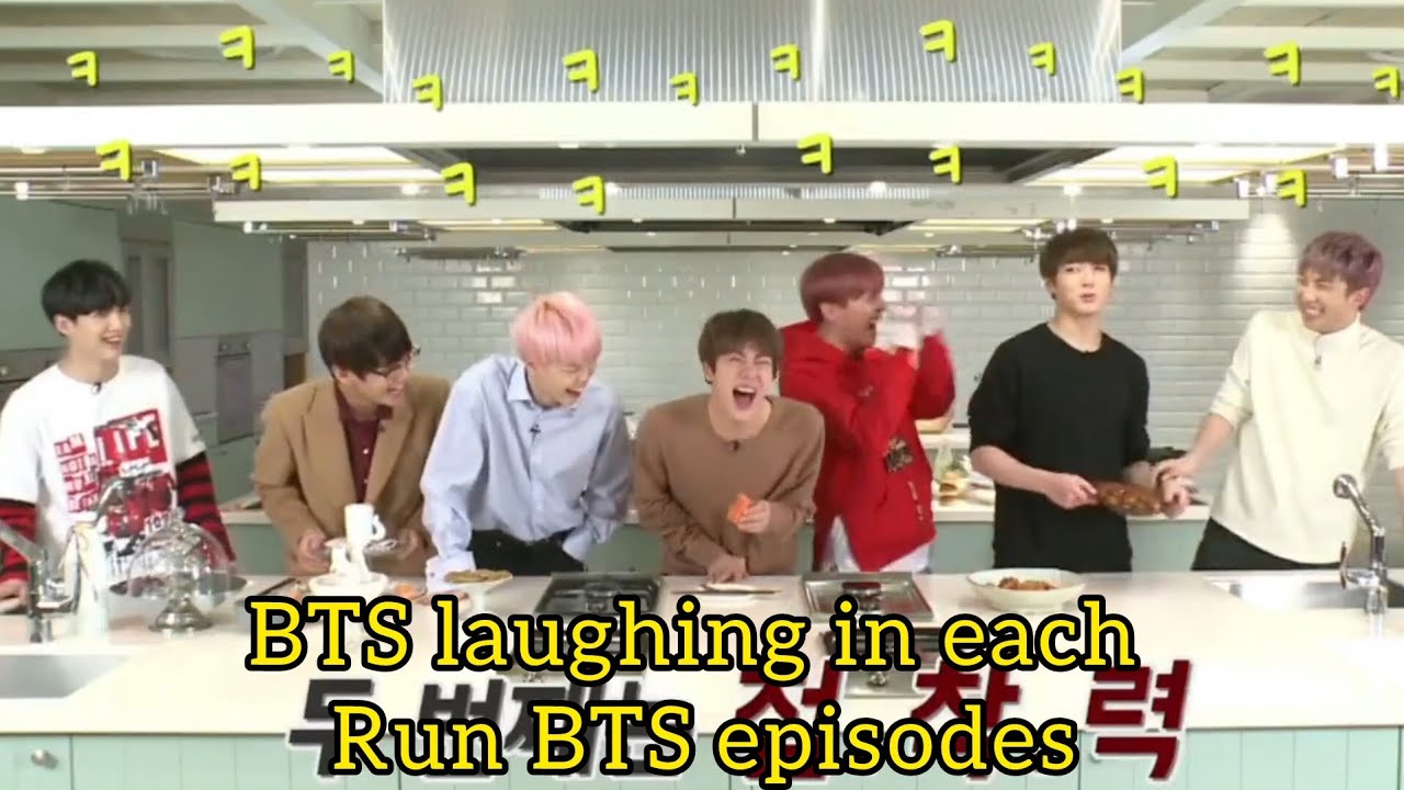 BTS laughing in each run BTS episodes - YouTube
