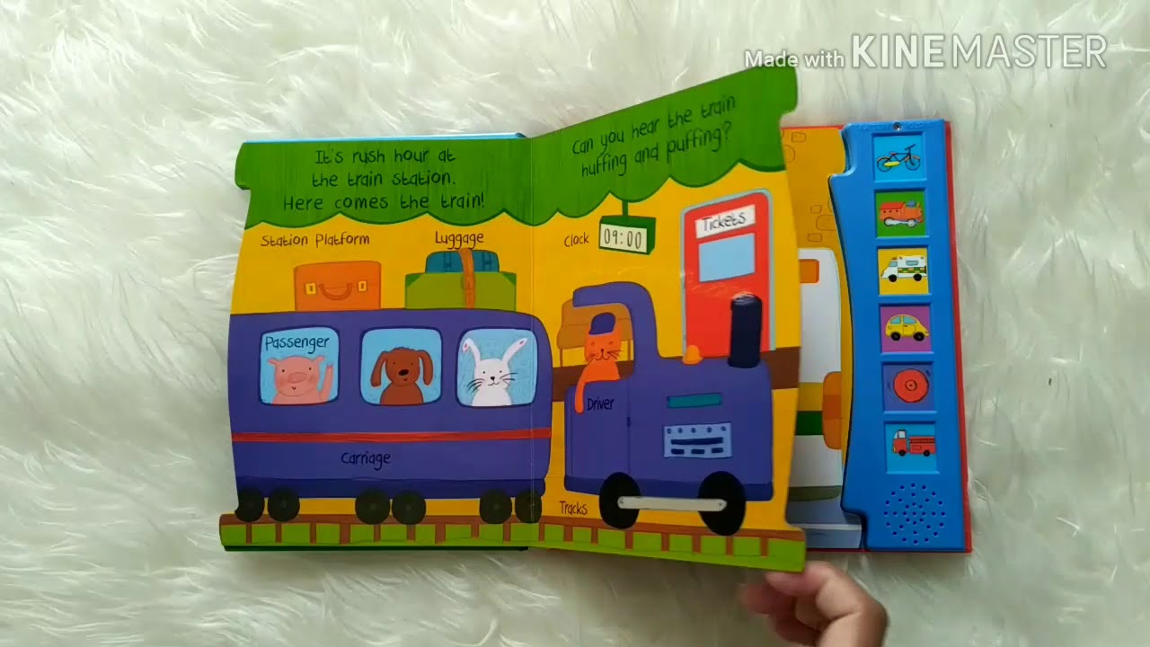 Around the Town Sound Board Book with 6 sounds - YouTube