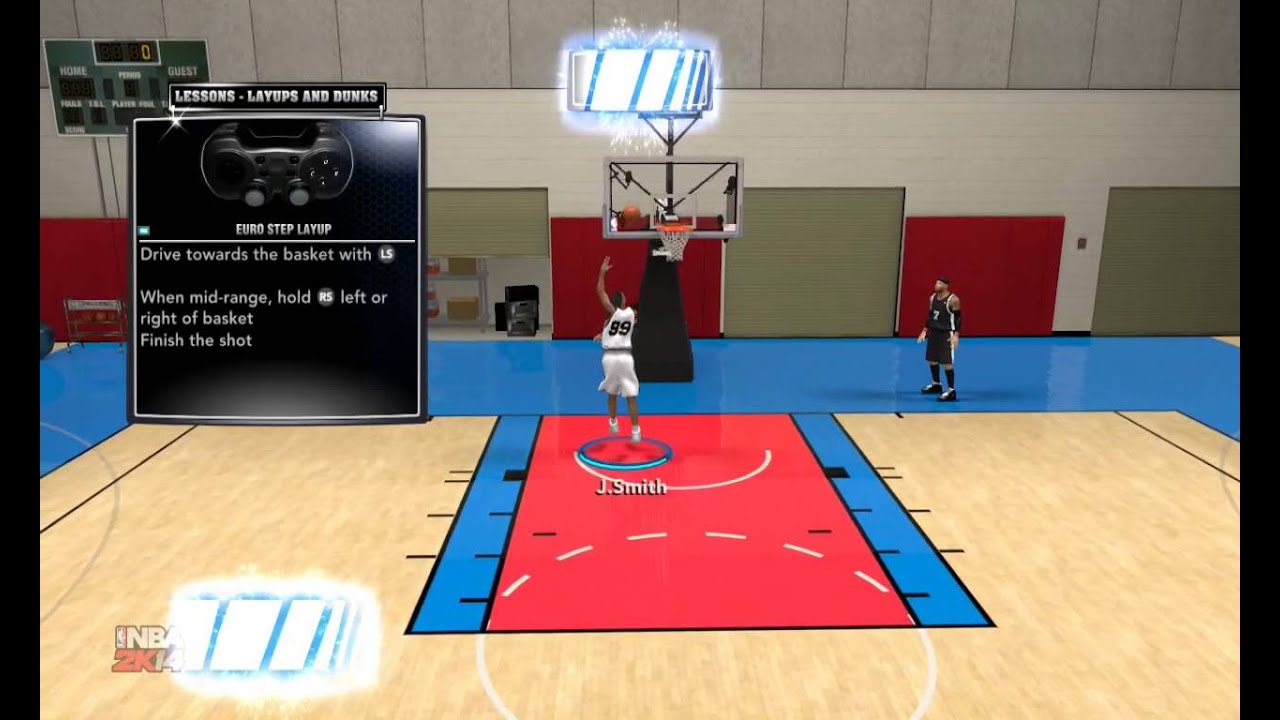 NBA 2K14 EURO STEP LAYUP - YouTube