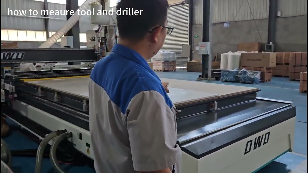 nesting cnc router with automatic labeling and drilling head for ...