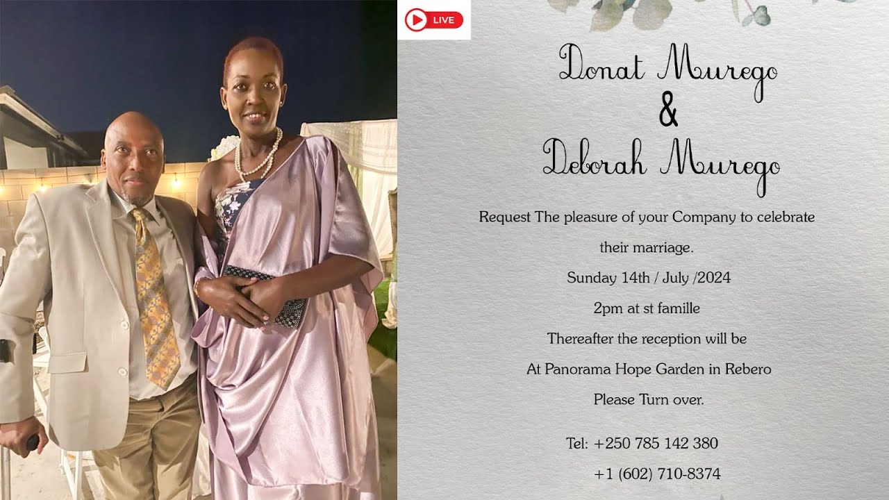 Donat Murego & Deborah Murego|| marriage Celebration - YouTube