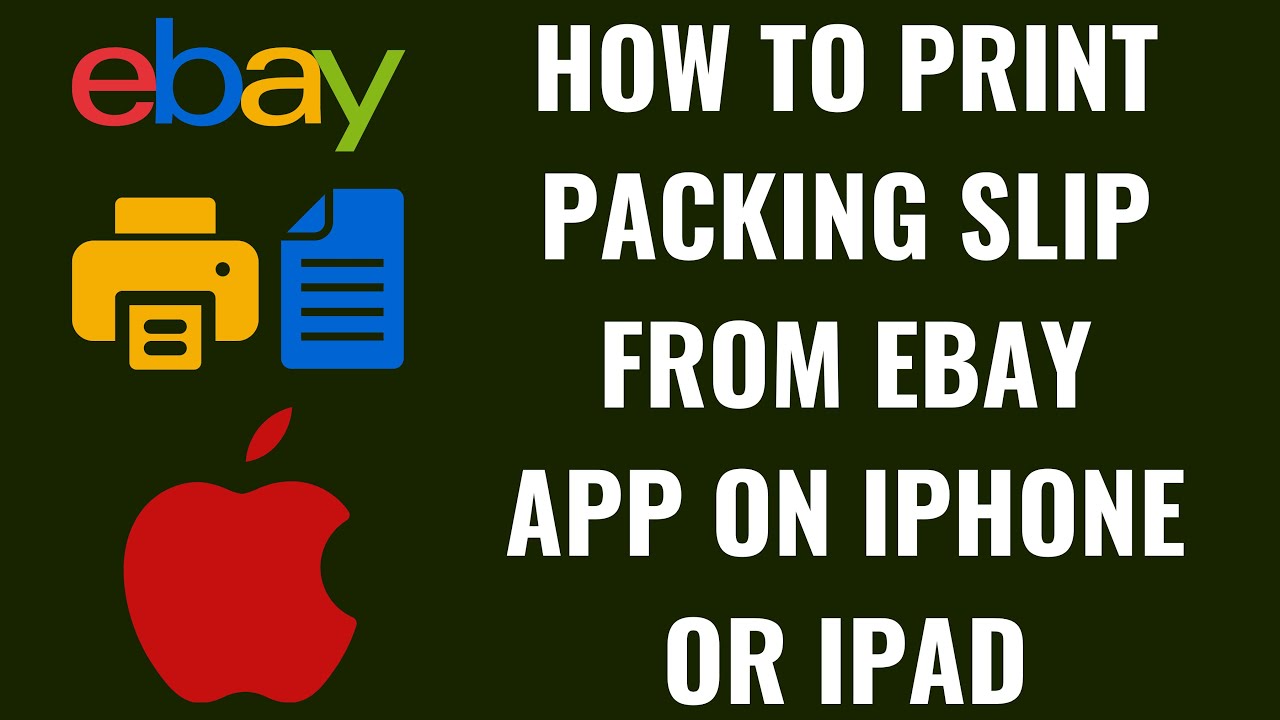 How to Print Packing Slip from eBay App on iPhone or iPad - YouTube