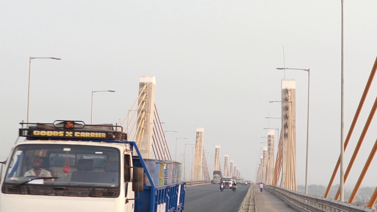 New cable bridge on narmada rever - YouTube