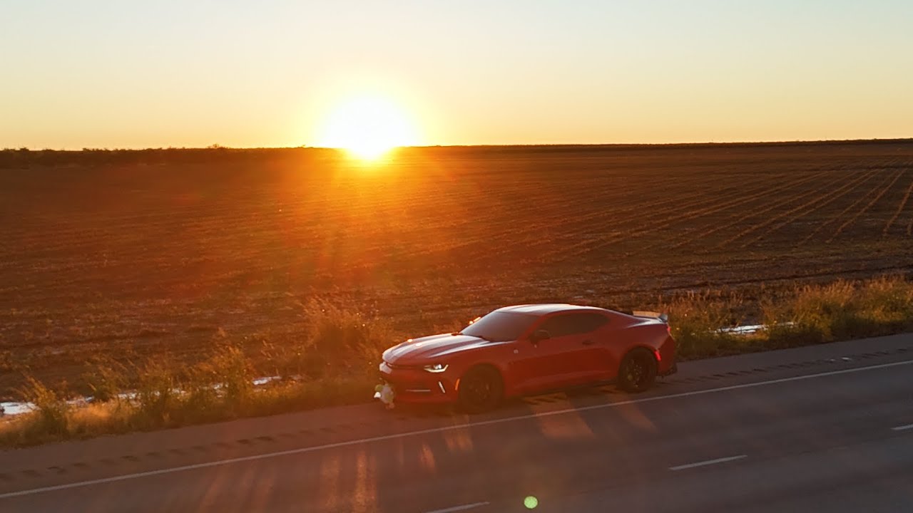 Sunset Drive in Red 2016 Camaro RS | (4K) Drone Cinematic Experience ...