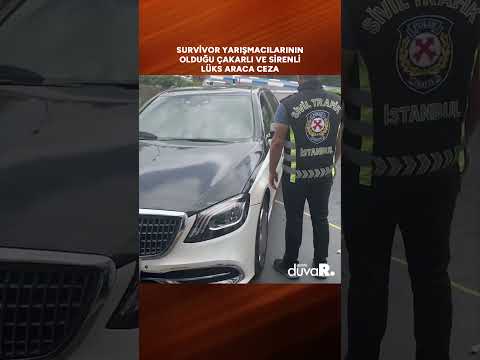 Survivor yarışmacılarının olduğu çakarlı ve sirenli lüks araca ceza #shorts